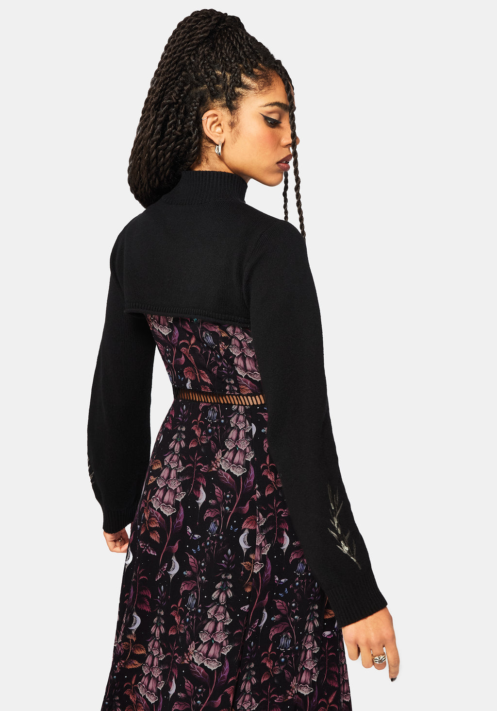 Griffinfly Embroidered Extreme Crop Knit Jumper – Disturbia