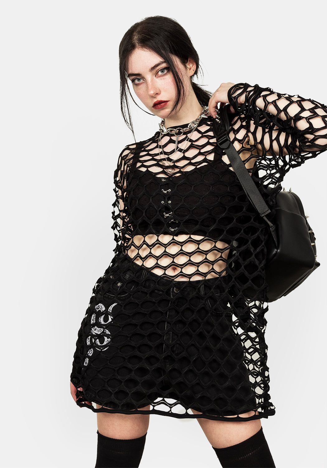 Disturbia | Snare Wide Mesh Top | Tops